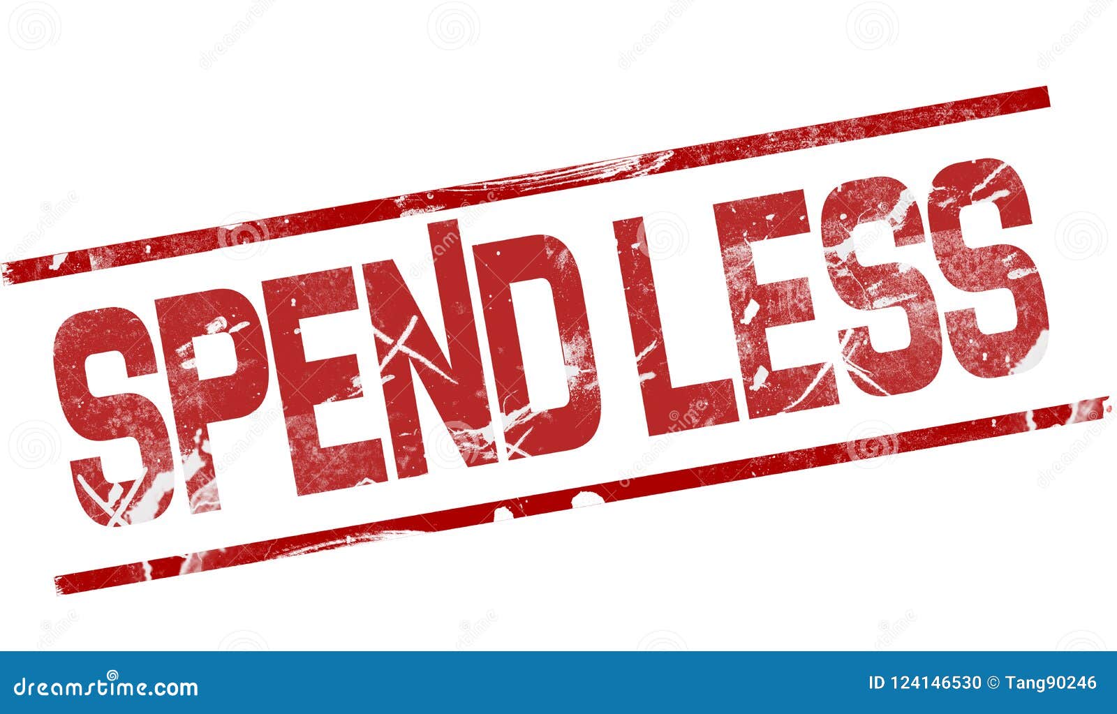 Spend less Word between Red Line Stock Illustration - Illustration of ...