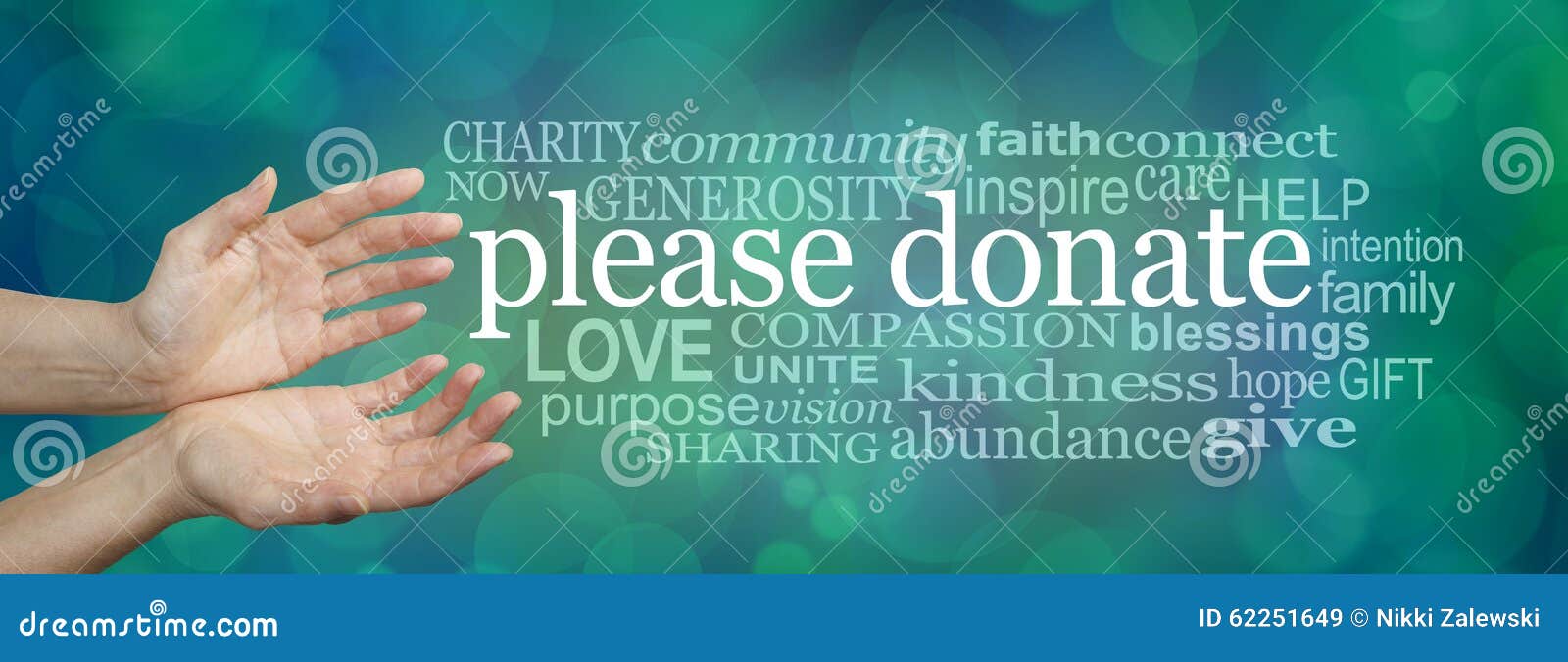 Spenden Sie Bitte Spendenaktionswort-Wolkenfahne Stockbild - Bild von ...