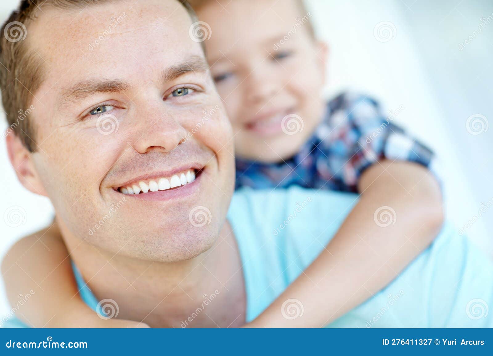 Spending the Day with Daddy. Cropped Portrait of a Young Father with ...