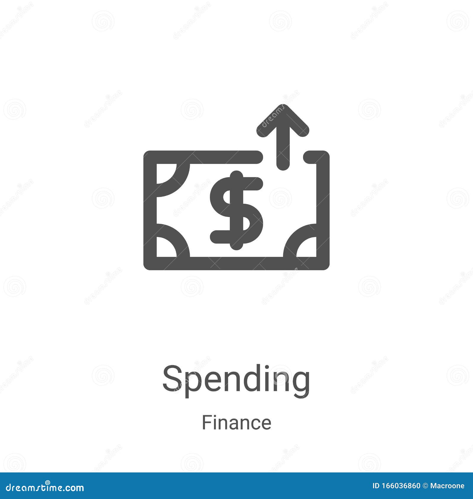 Spending Icon Vector from Finance Collection. Thin Line Spending ...