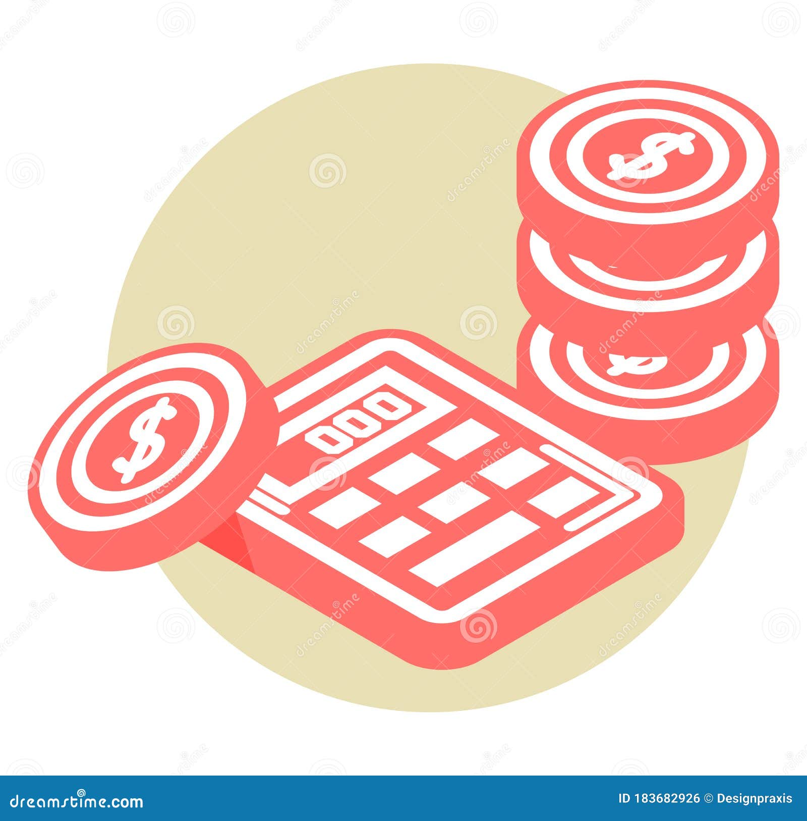 Spending Power - Coin Icon stock vector. Illustration of spending ...