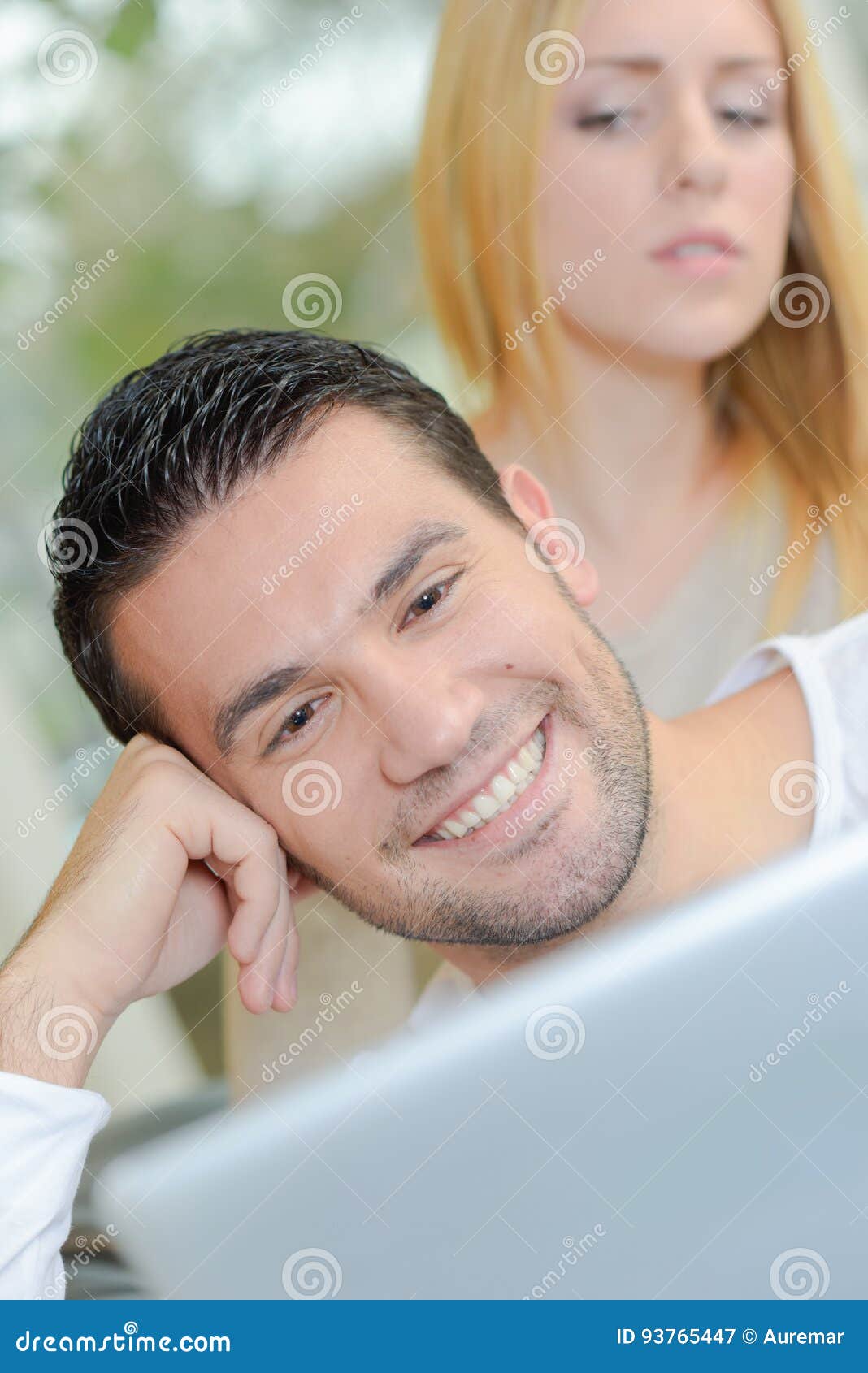He Spends Too Much Time on Internet Stock Image - Image of laptop, male ...
