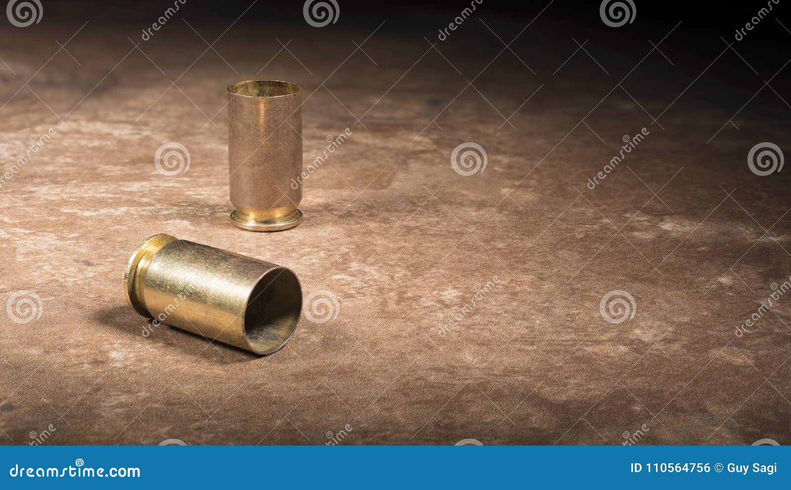 Spent Casings from a Semi Automatic 45 Handgun Stock Photo - Image of ...