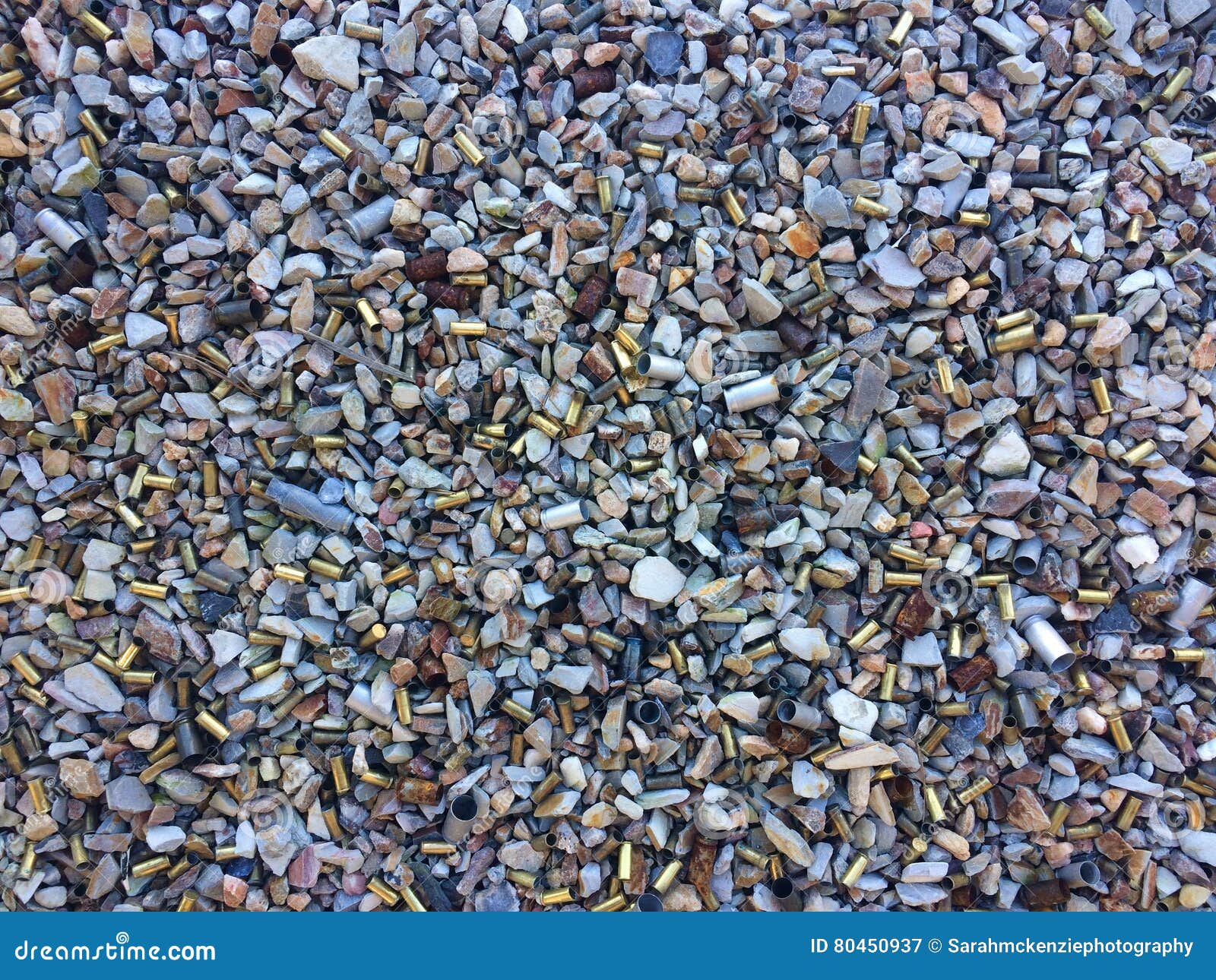 Spent Shells From Small-caliber Bullets. Cartridge Warehouse In A Box ...