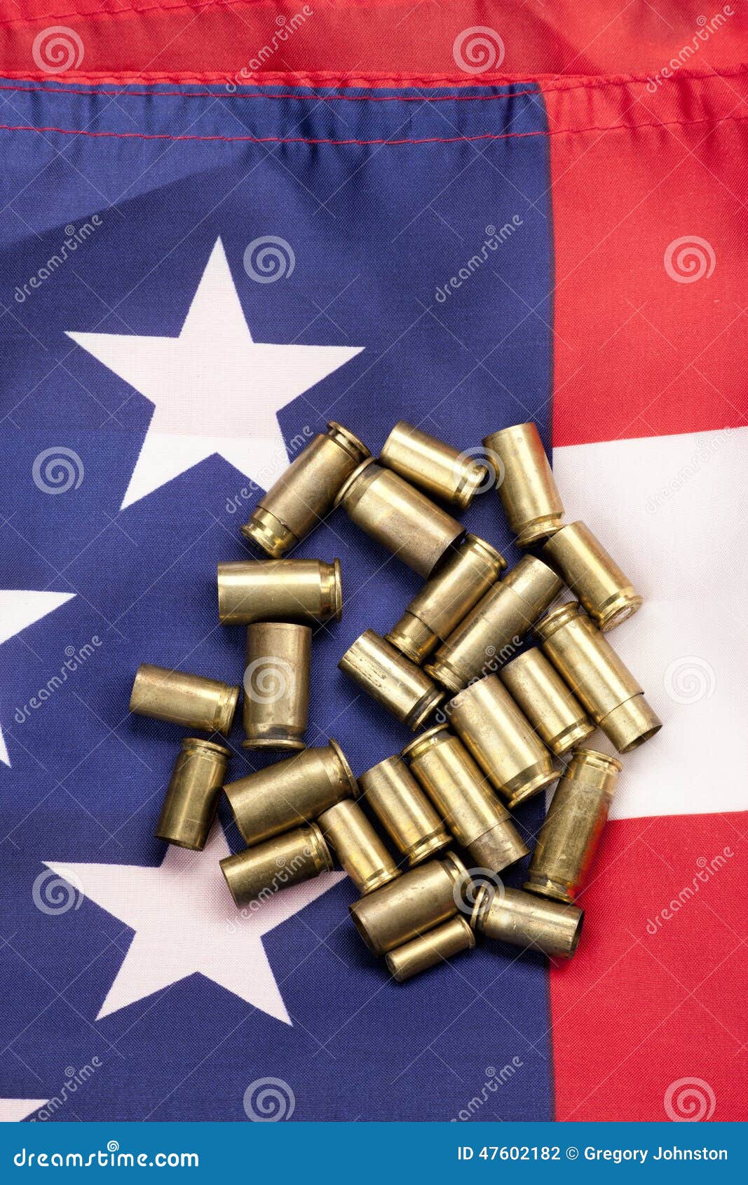 Spent Shells From Small-caliber Bullets. Cartridge Warehouse In A Box ...