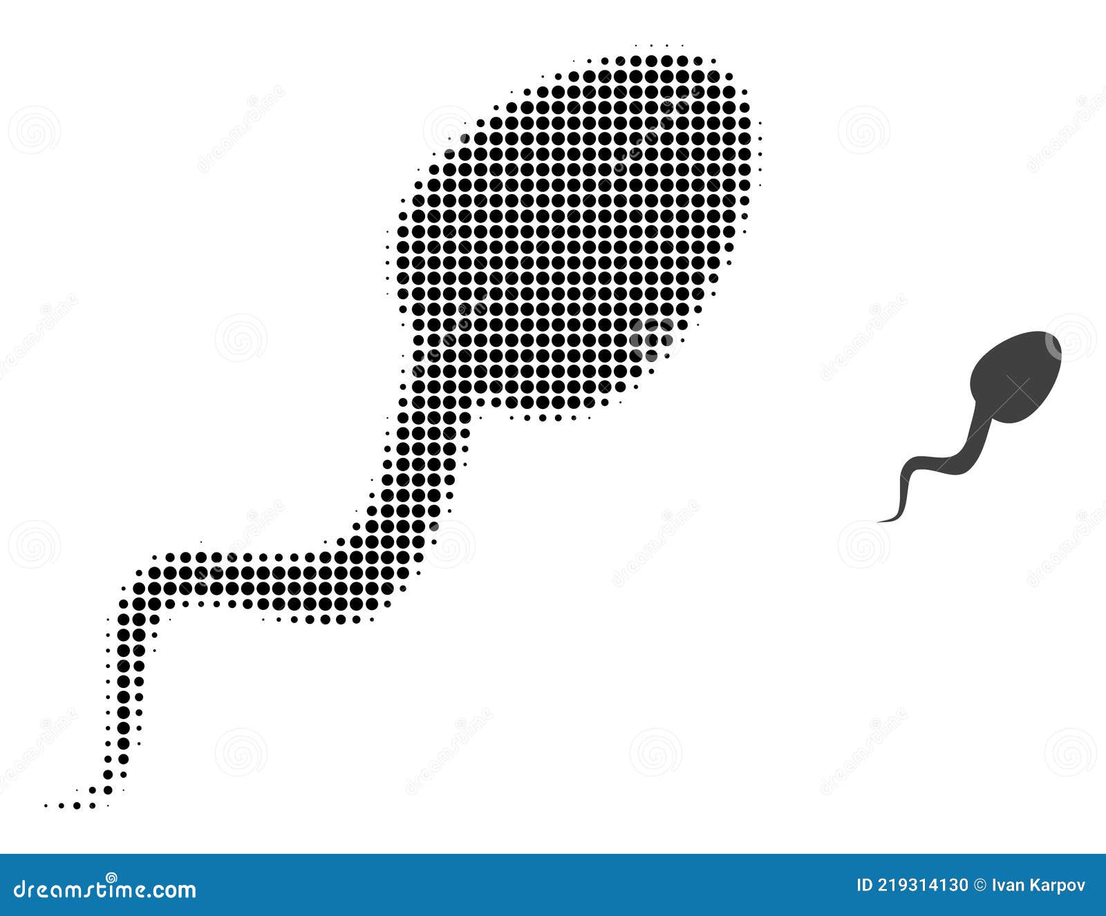 Sperm Cell Halftone Dotted Icon Stock Vector - Illustration of halftone ...