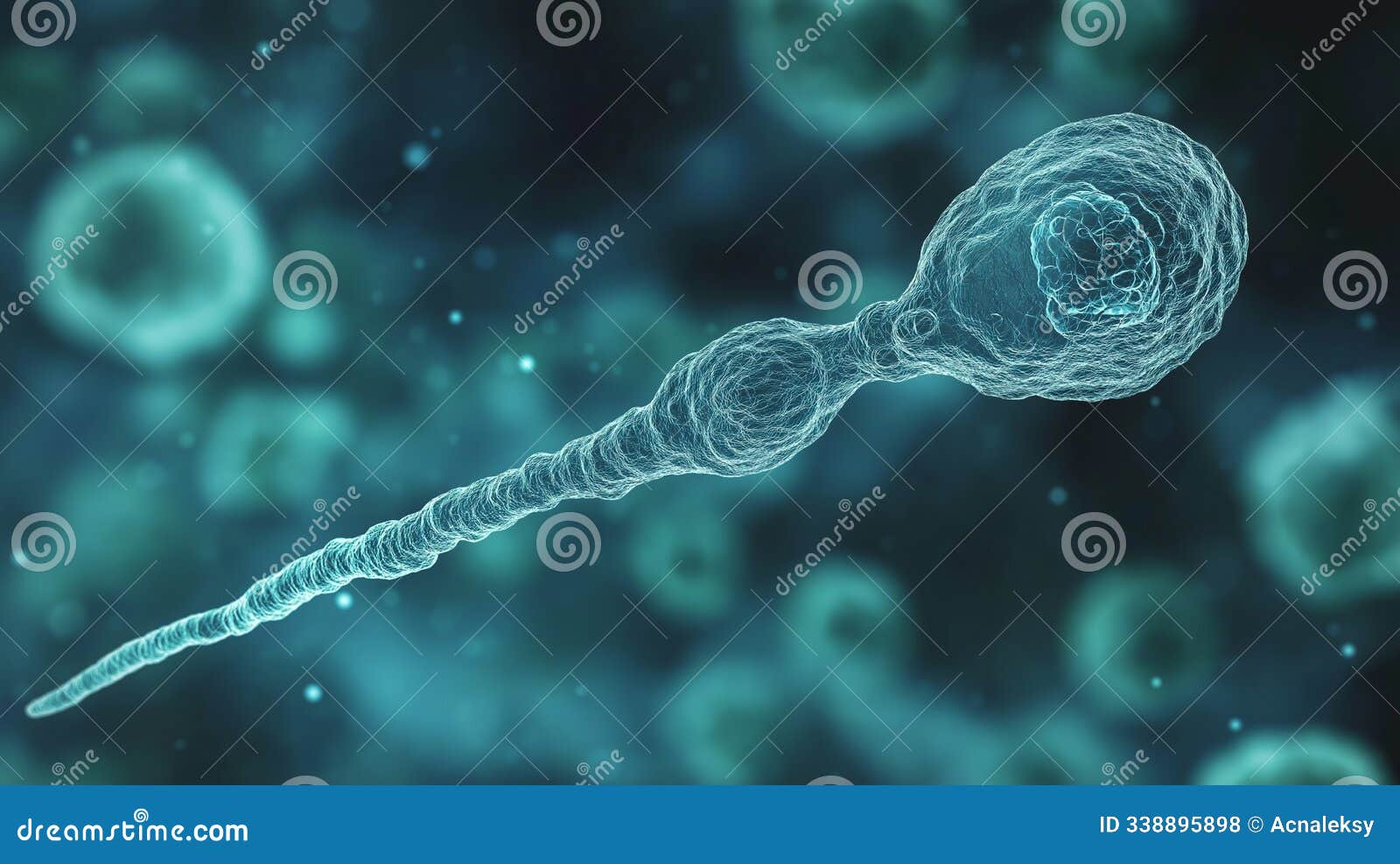 Sperm Cell, Highlighting Its Unique Tail Stock Photo - Image of ...