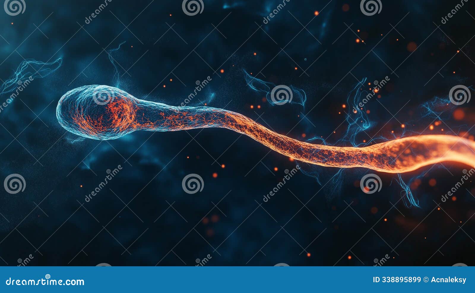 Sperm Cell, Highlighting Its Unique Tail Stock Image - Image of concept ...