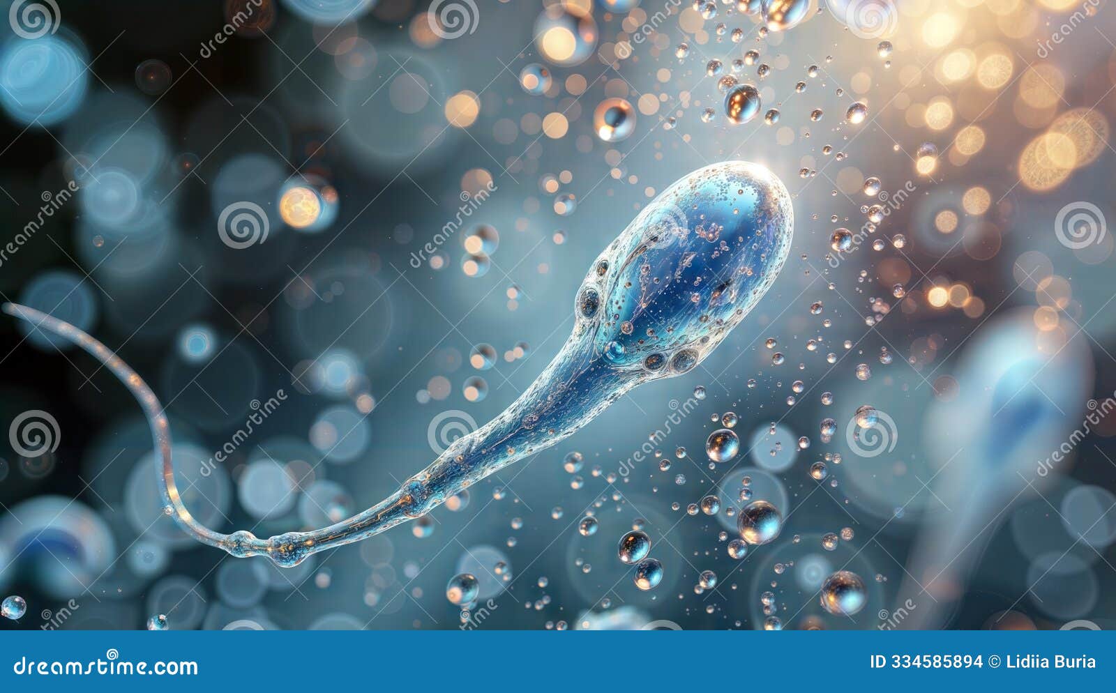 Sperm Cell in Motion â€“ Microscopic View of Cellular Journey ...