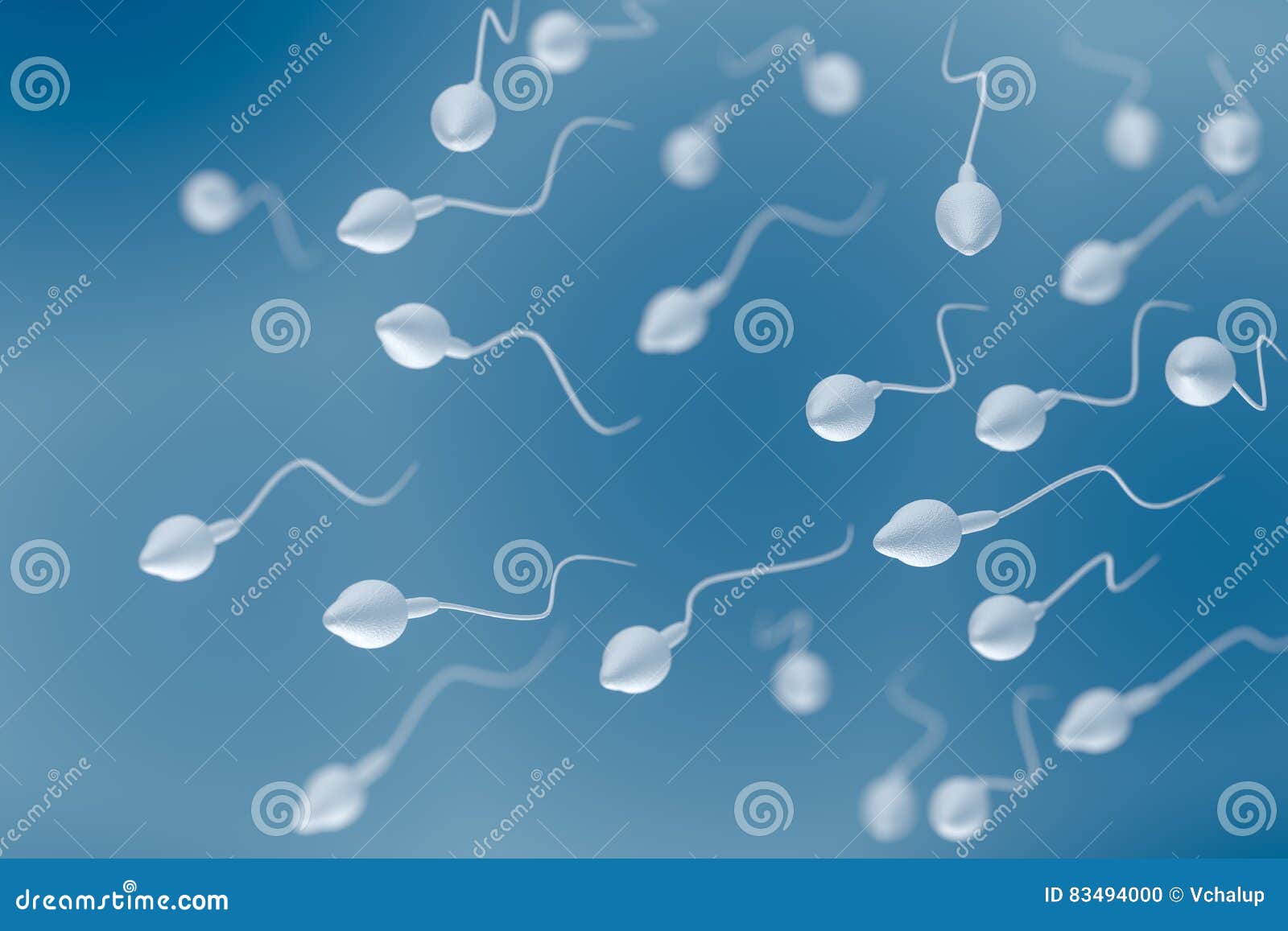 Sperm Cells 3D Rendered Illustration Stock Illustration - Illustration ...