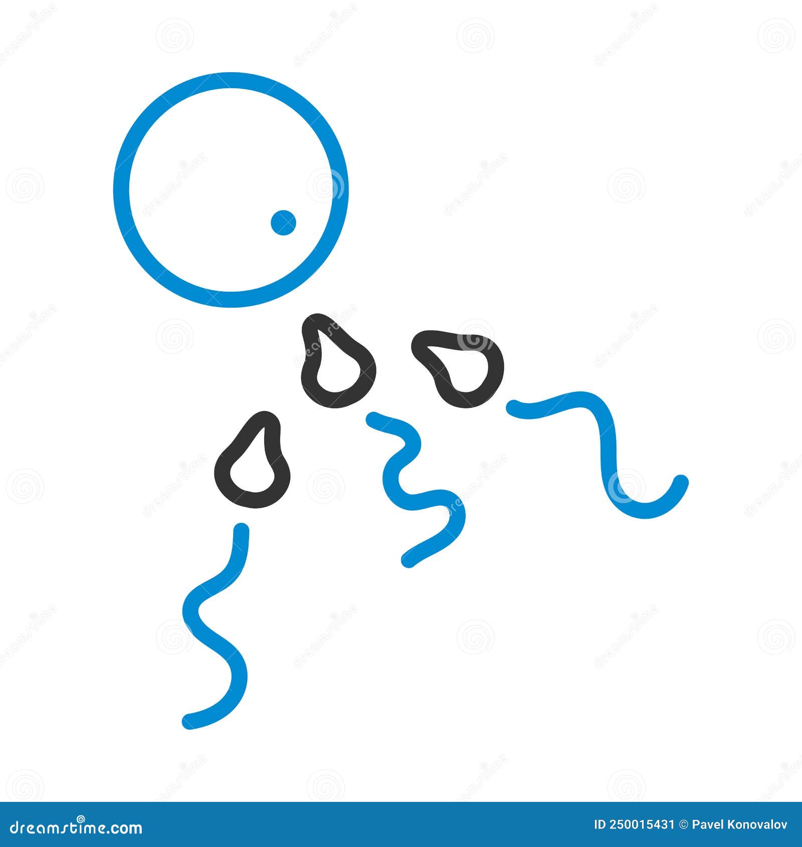 Sperm and Egg Cell Icon stock vector. Illustration of human - 250015431
