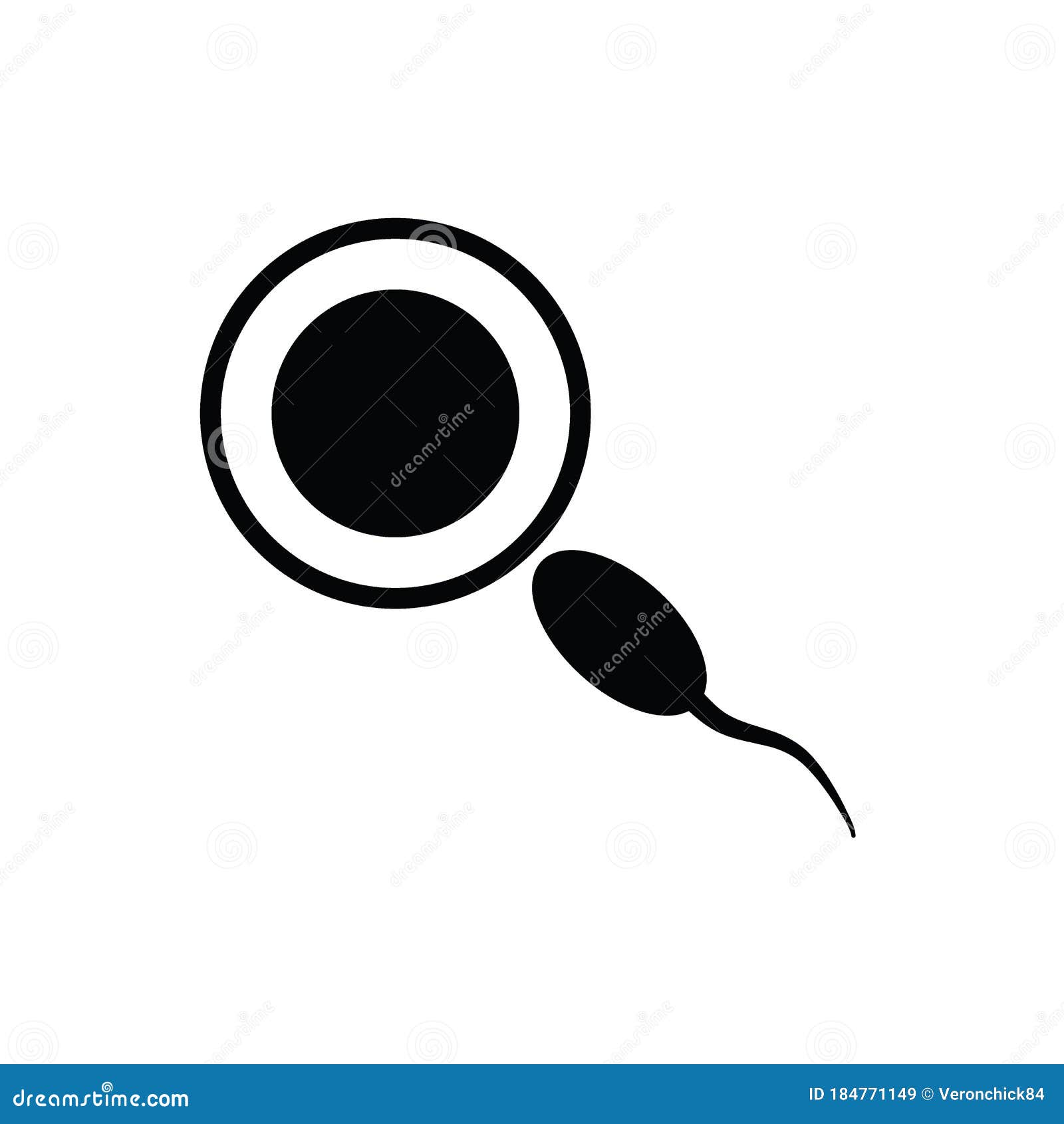 Sperm Icon. Fertilization Egg Cell Icon Stock Vector - Illustration of ...