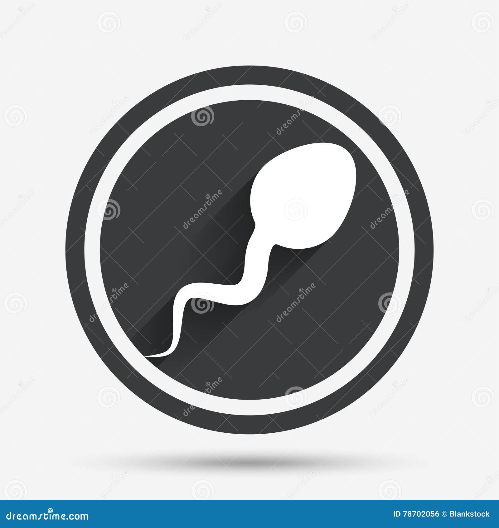 Sperm Sign Icon. Fertilization Symbol. Stock Vector - Illustration of ...