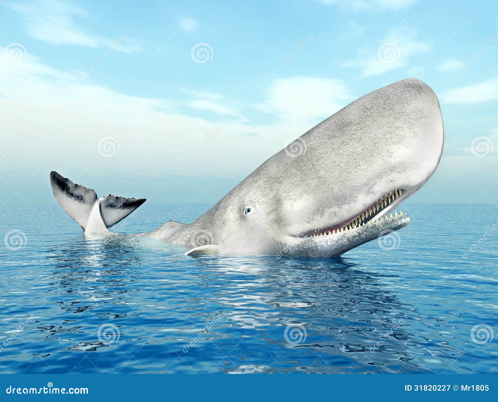 Sperm Whale Seamless Pattern. Colorful Whale Background. Great ...