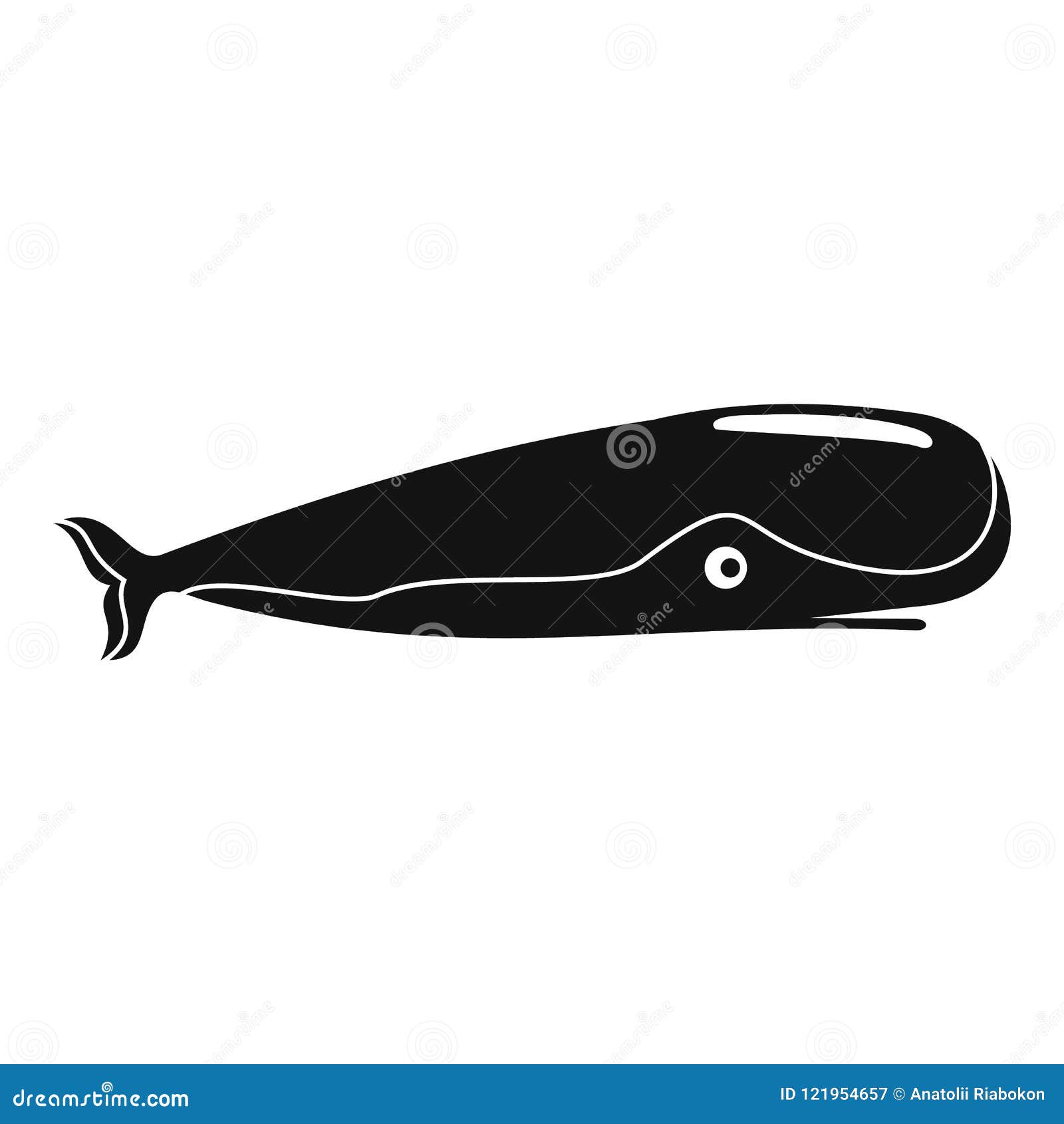 Sperm Whale Icon, Simple Style Stock Vector - Illustration of fills ...