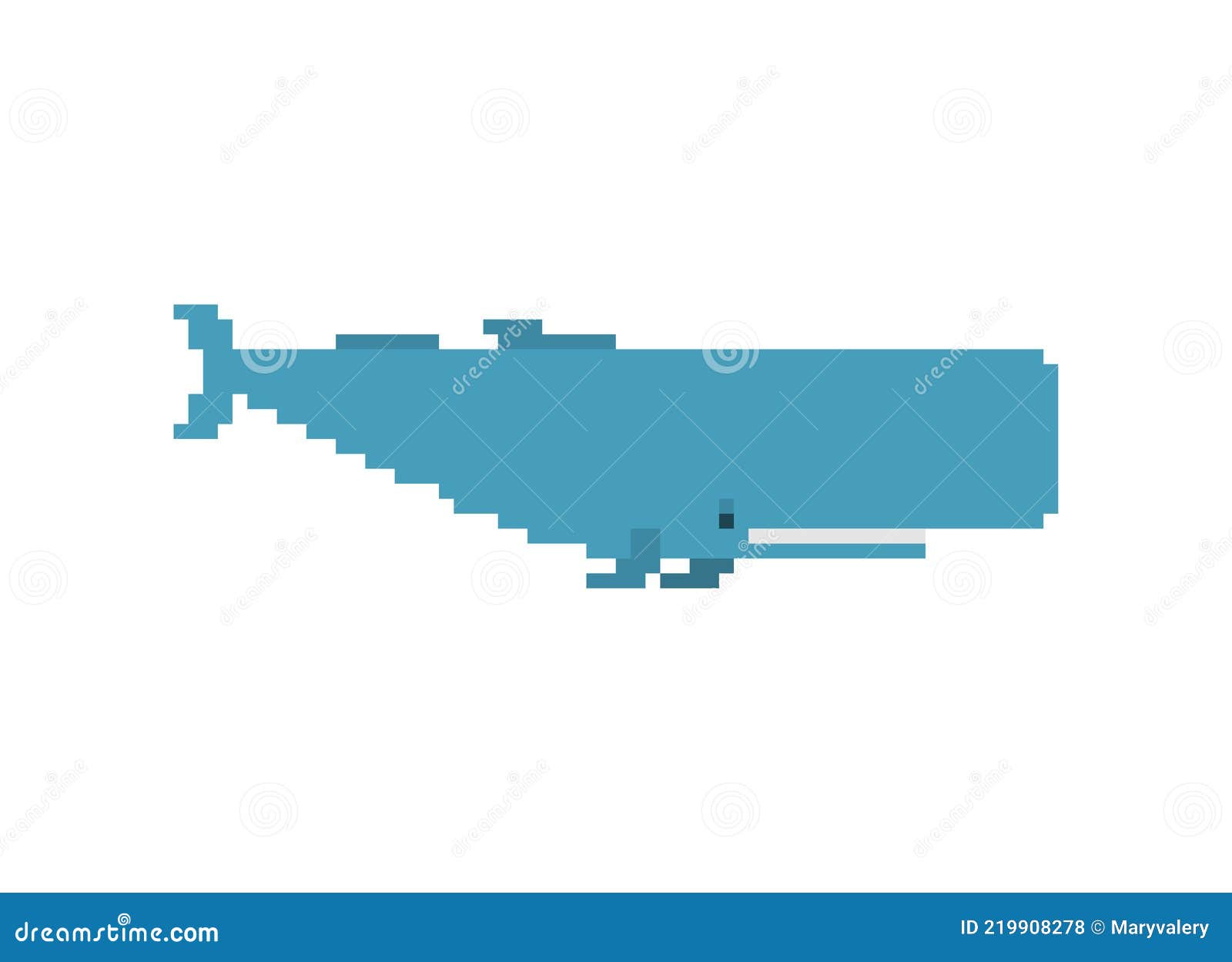 Pixelated Underwater Scene With Blocky Shapes And Gradients In A Blue ...