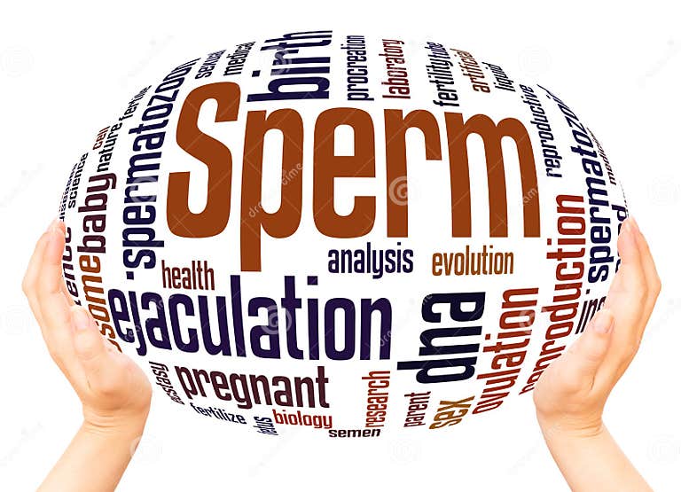 Sperm Word Cloud Hand Sphere Concept Stock Illustration Illustration