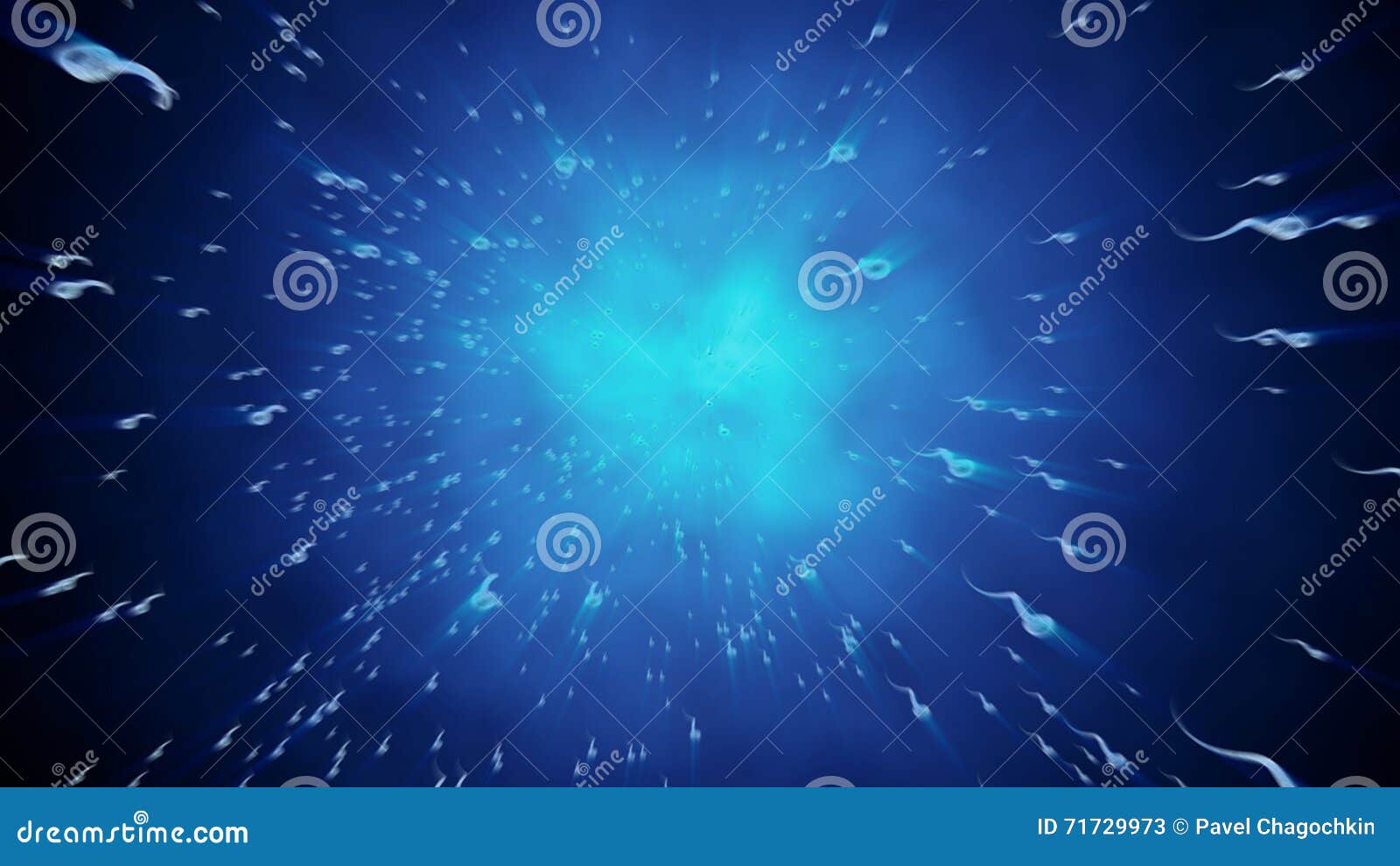 Spermatozoons, Sperm, Floating To Ovule - 3d Render Stock Image - Image ...