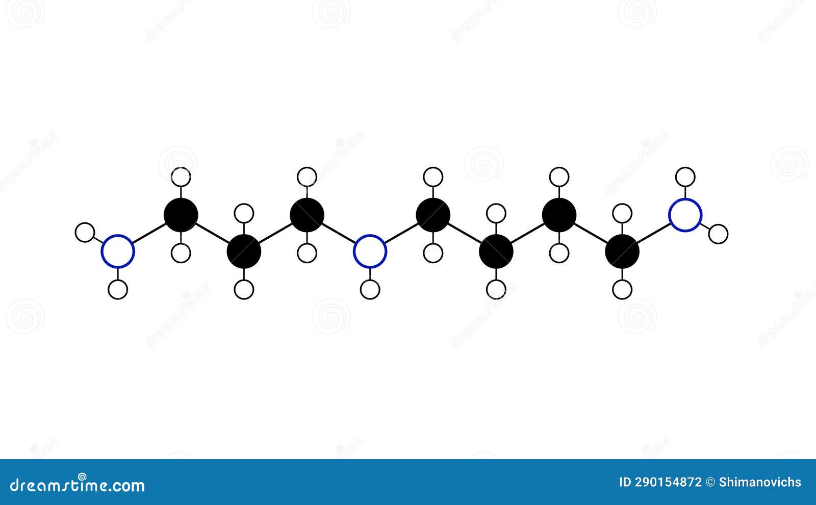 Spermidine Molecule, Molecular Structures, Polyamine, 3d Model ...