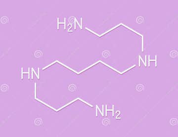 Spermine Molecule. Skeletal Formula Stock Illustration - Illustration ...