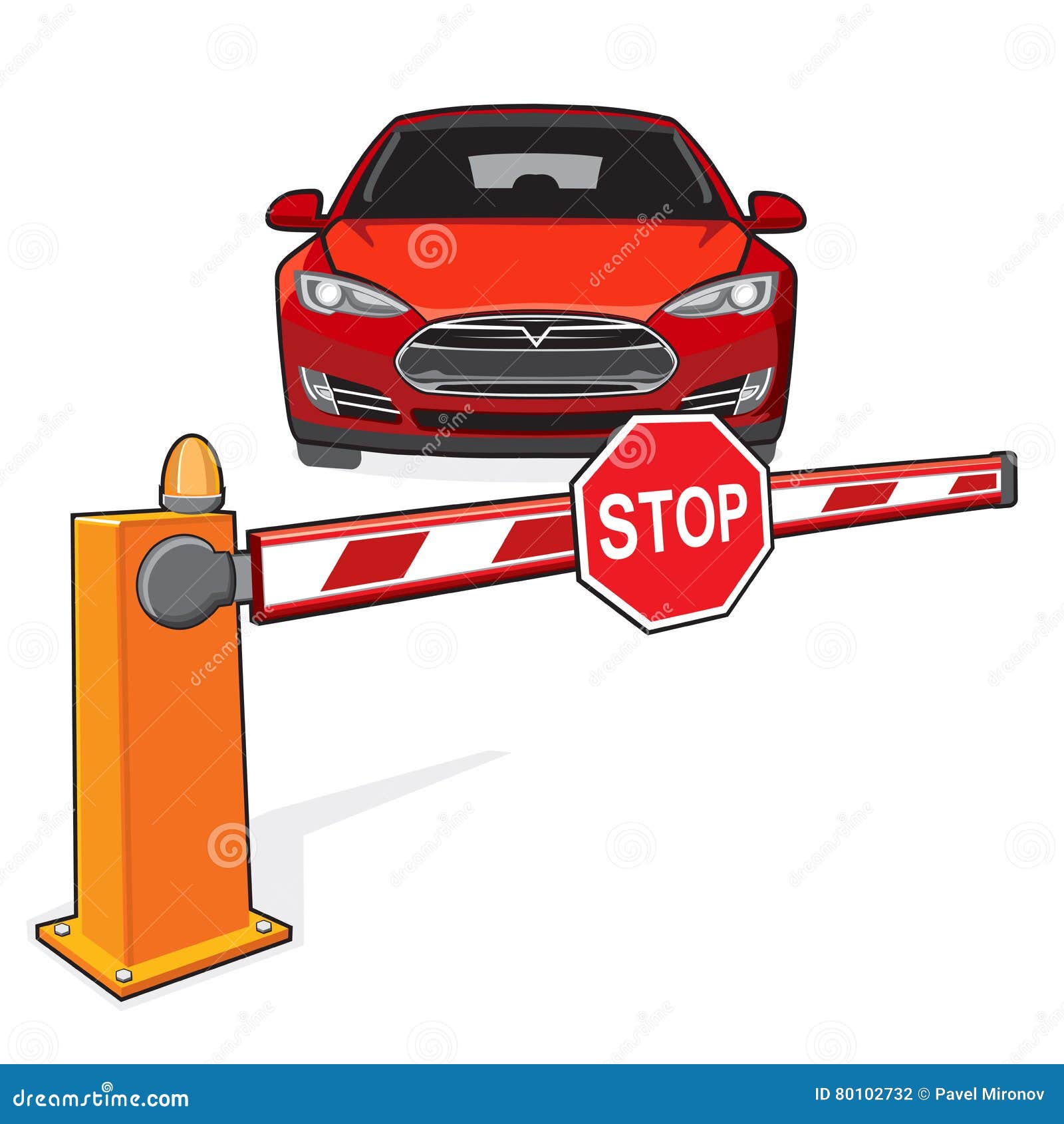 Sperre, Stoppschild vektor abbildung. Illustration von geschlossen ...