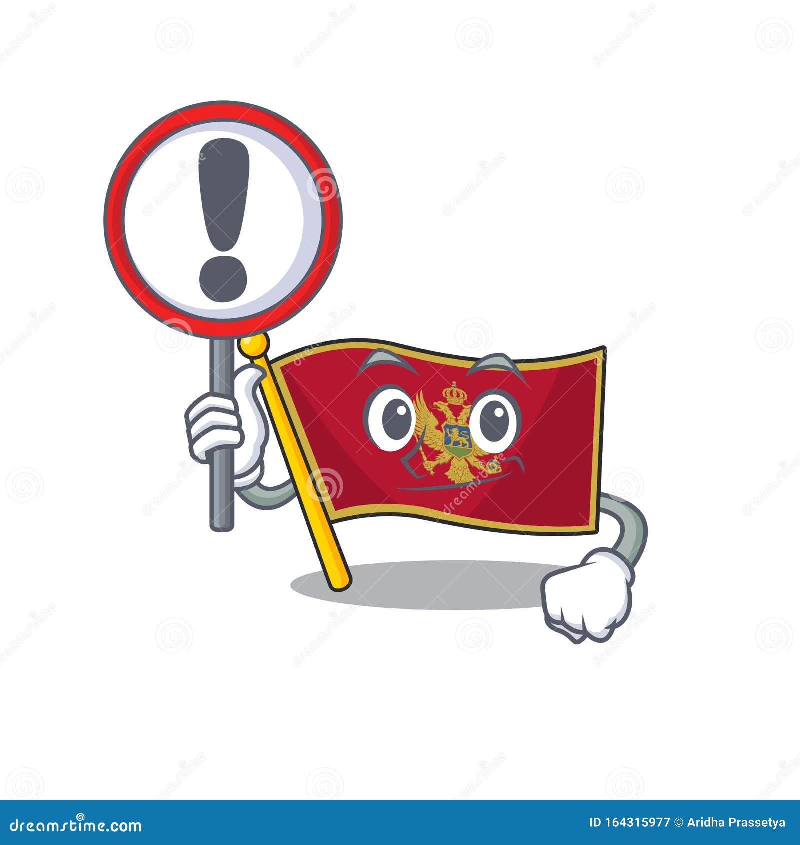 Sperren Der Cartoon-Flagge, in Zeichen Mit Warnzeichen Isoliert Vektor ...