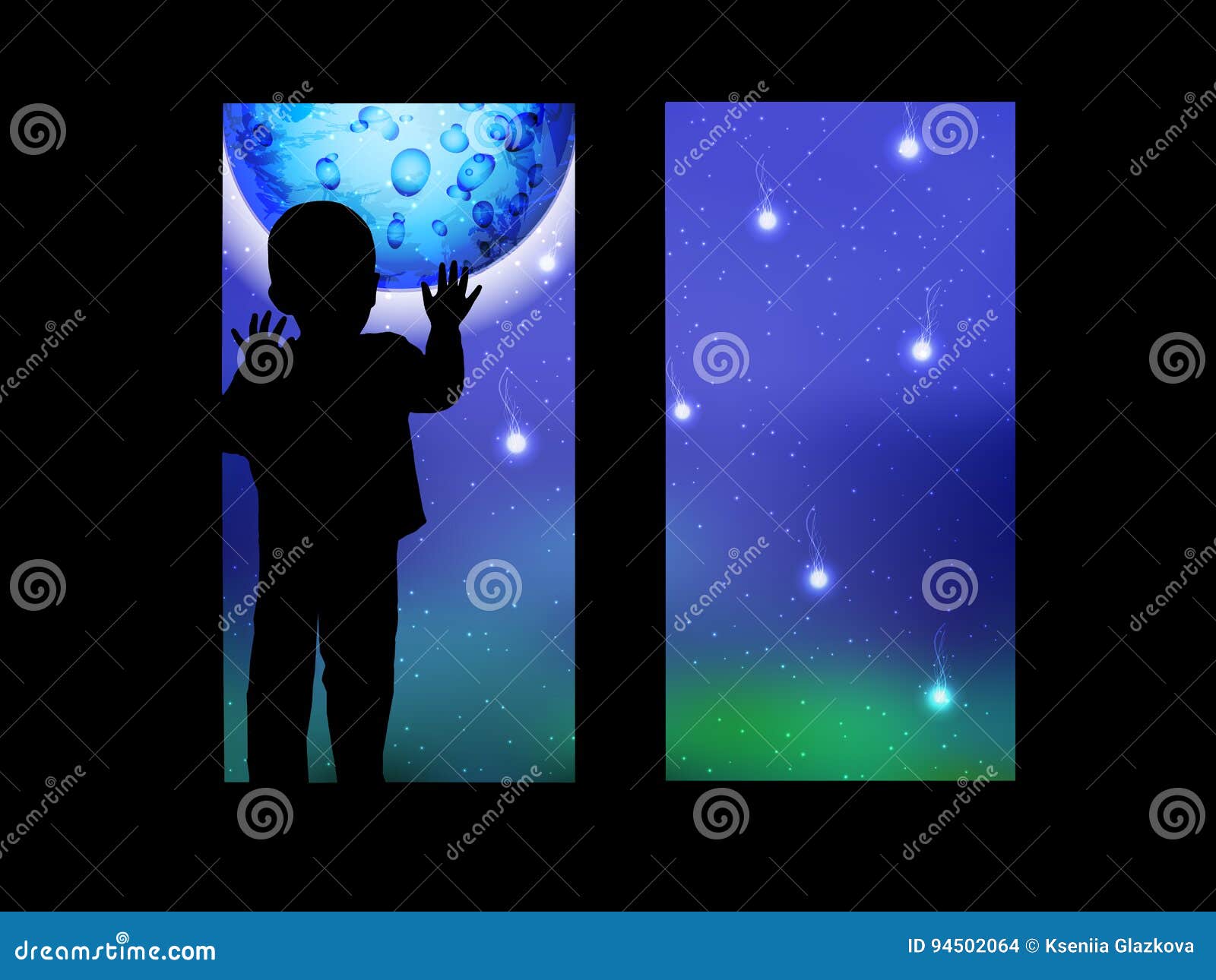 Sperren Sie Und Ein Kind, Das Heraus Den Fenstermond Schaut Stock ... Sperren Sie Und Ein Kind, Das Heraus Den Fenstermond Schaut Stock ...
