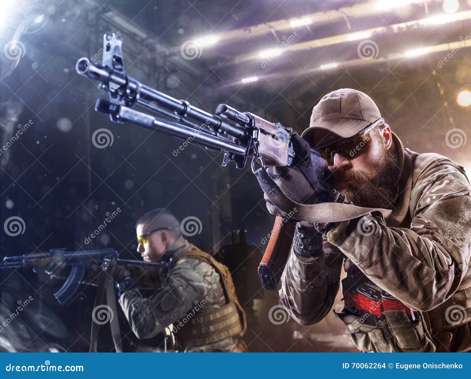 Spesial Forces Soldier Attack the Enemy Stock Photo - Image of ruins ...