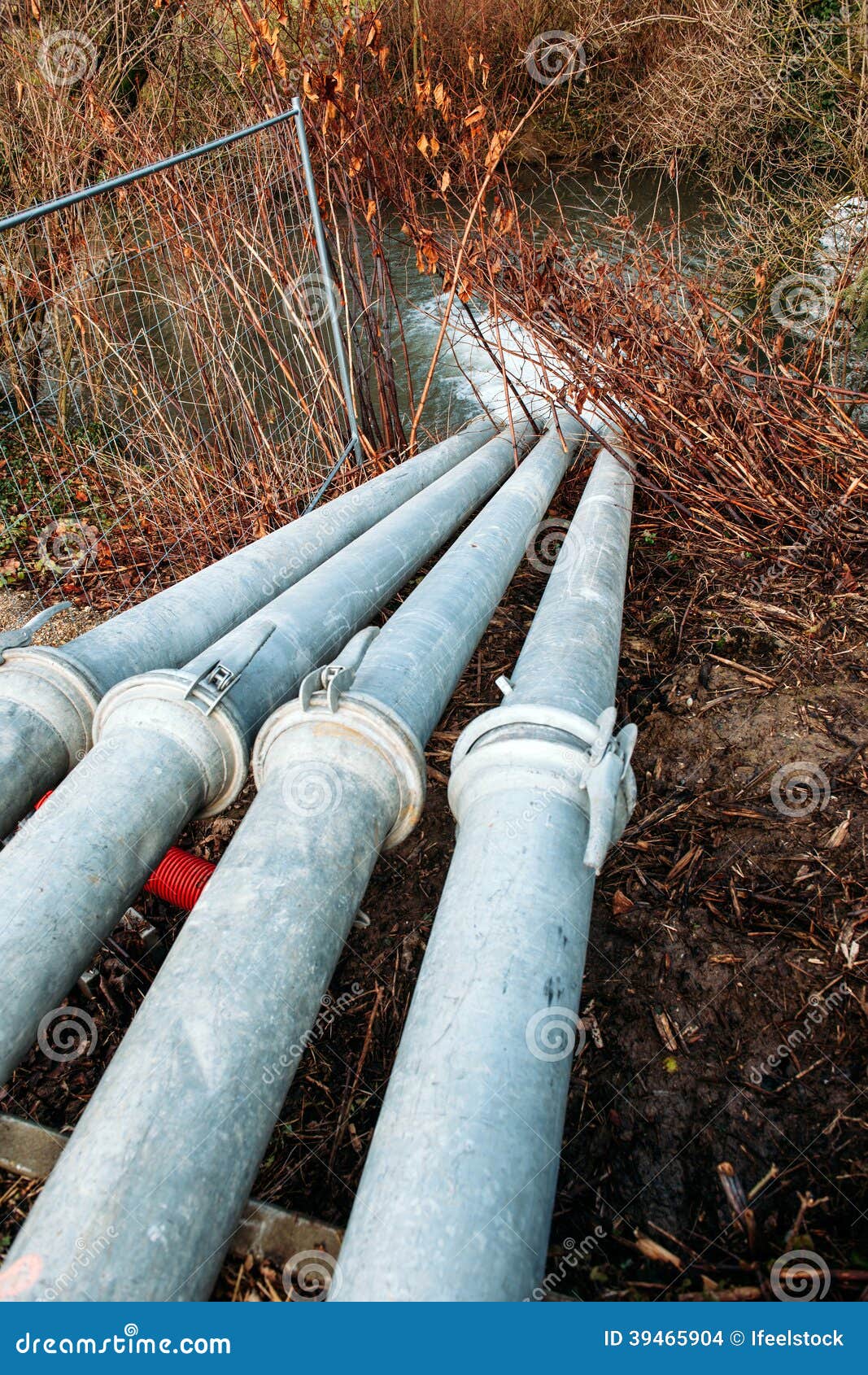 Spewing Polluted Water into River Stock Photo - Image of environment ...