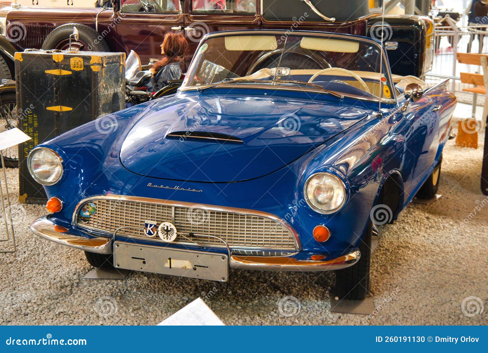 SPEYER, GERMANY - OCTOBER 2022: Blue AUTO UNION 1000 SP 1963 Retro Car ...