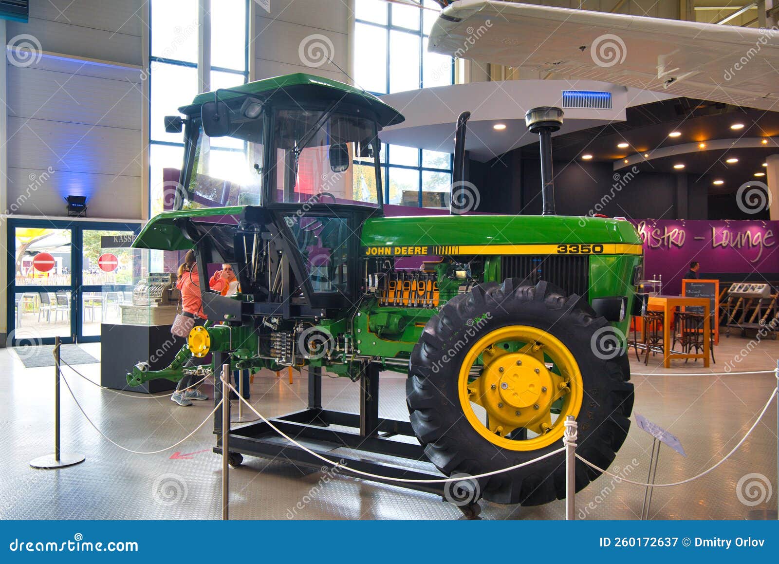SPEYER, GERMANY - OCTOBER 2022: Green John Deere 3350 Tractor in the ...