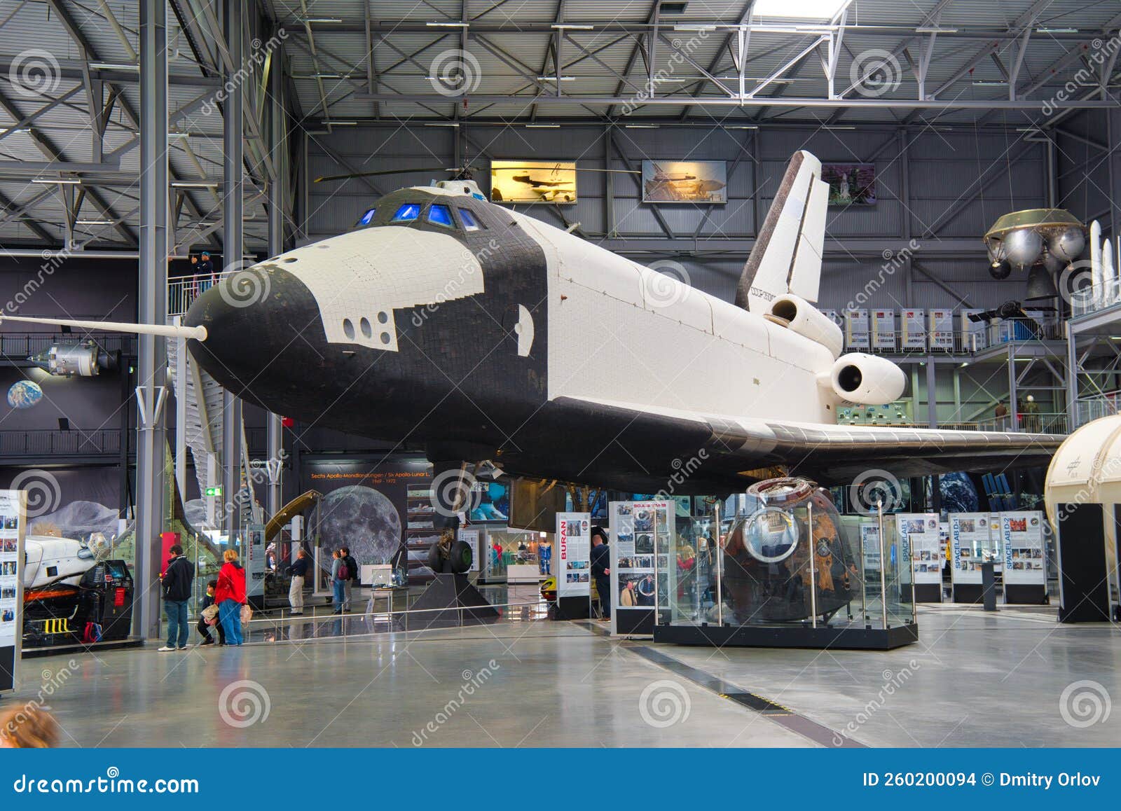 SPEYER, GERMANY - OCTOBER 2022: White Black Buran Spacecraft 11F35 1K ...