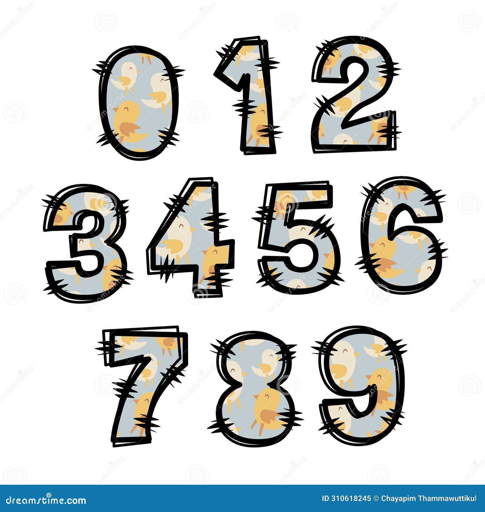 SPF122 Easter Chick Number stock vector. Illustration of patches ...