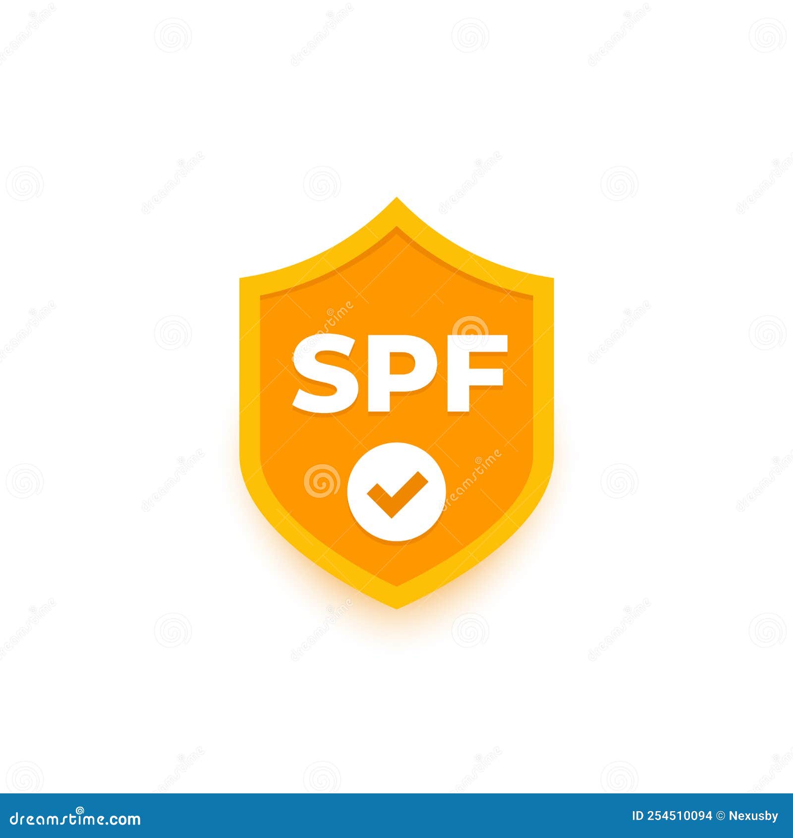 SPF Icon with a Shield, Vector Stock Vector - Illustration of vector ...