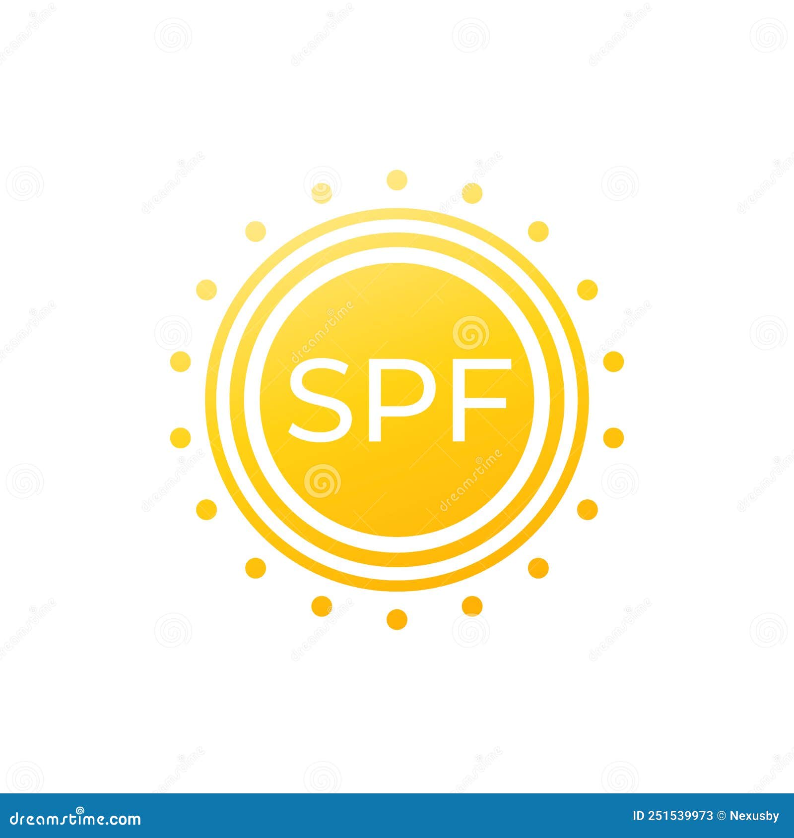 SPF Icon, UV Protection Vector Stock Vector - Illustration of cream ...