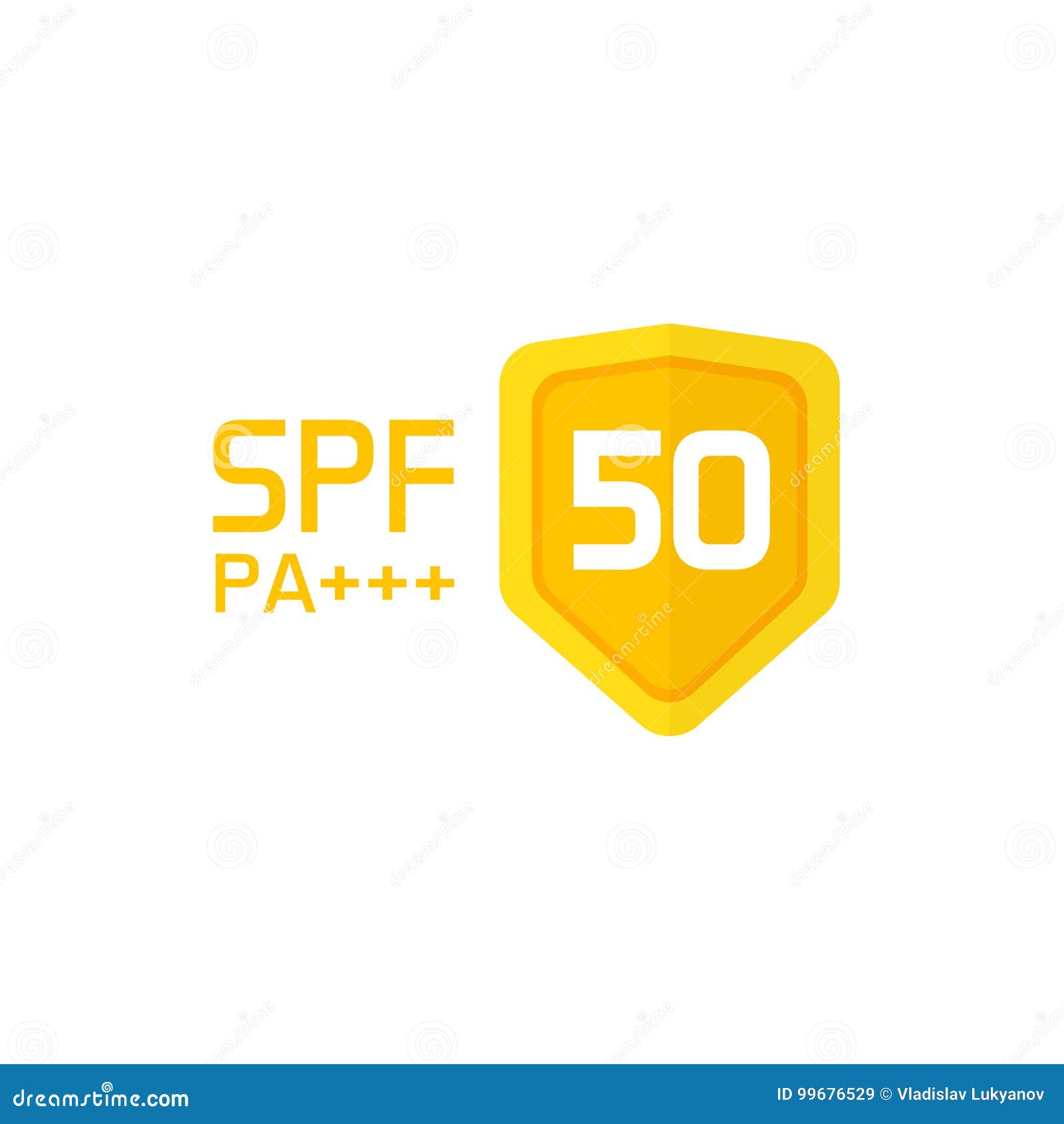 Spf Label Vector Icon Isolated, Sun Protection Factor 50 Symbol or ...