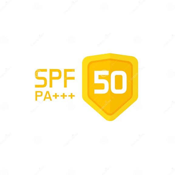 Spf Label Vector Icon Isolated, Sun Protection Factor 50 Symbol or ...