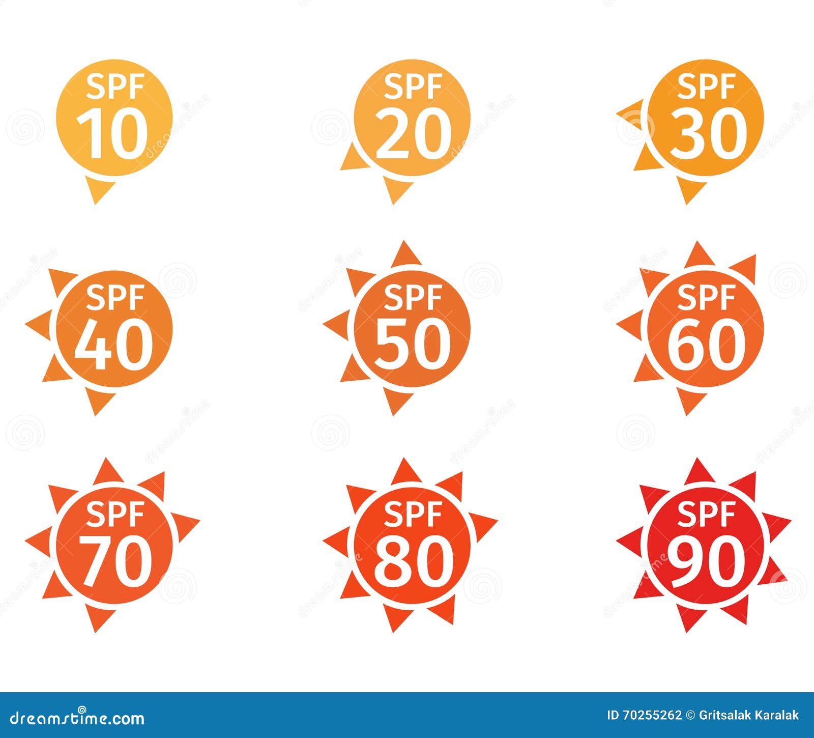 Spf 10 - logo 90 illustrazione vettoriale. Illustrazione di commerciale ...