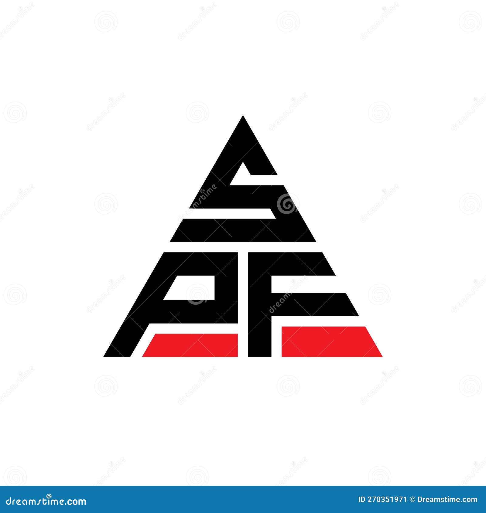 SPF Triangle Letter Logo Design with Triangle Shape. SPF Triangle Logo ...