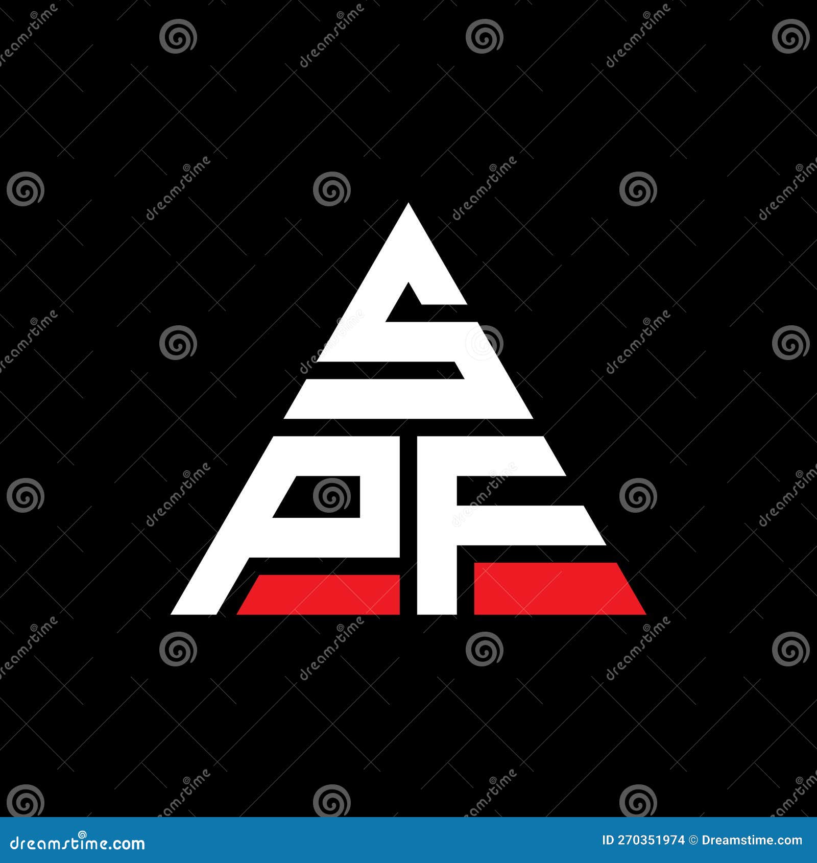 SPF Triangle Letter Logo Design with Triangle Shape. SPF Triangle Logo ...