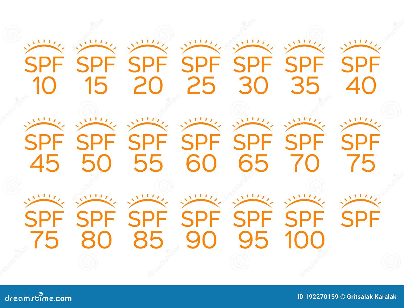 Spf of uv icon vector stock vector. Illustration of isolated - 192270159