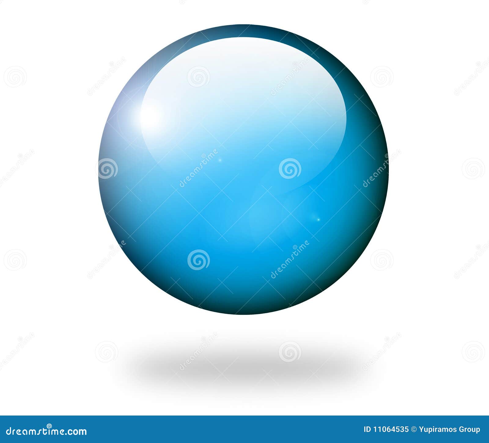 Sphère bleue illustration stock. Illustration du bouton - 11064535