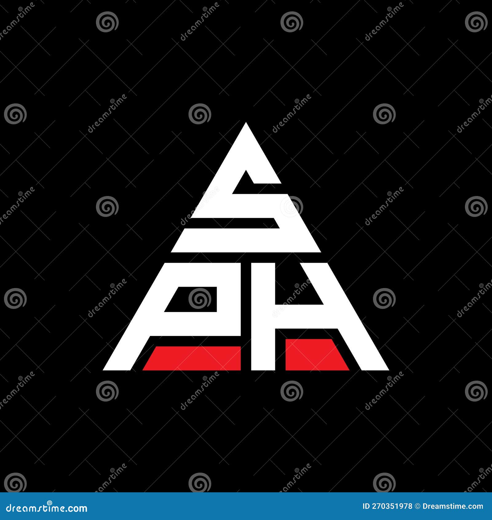 SPH Triangle Letter Logo Design with Triangle Shape. SPH Triangle Logo ...