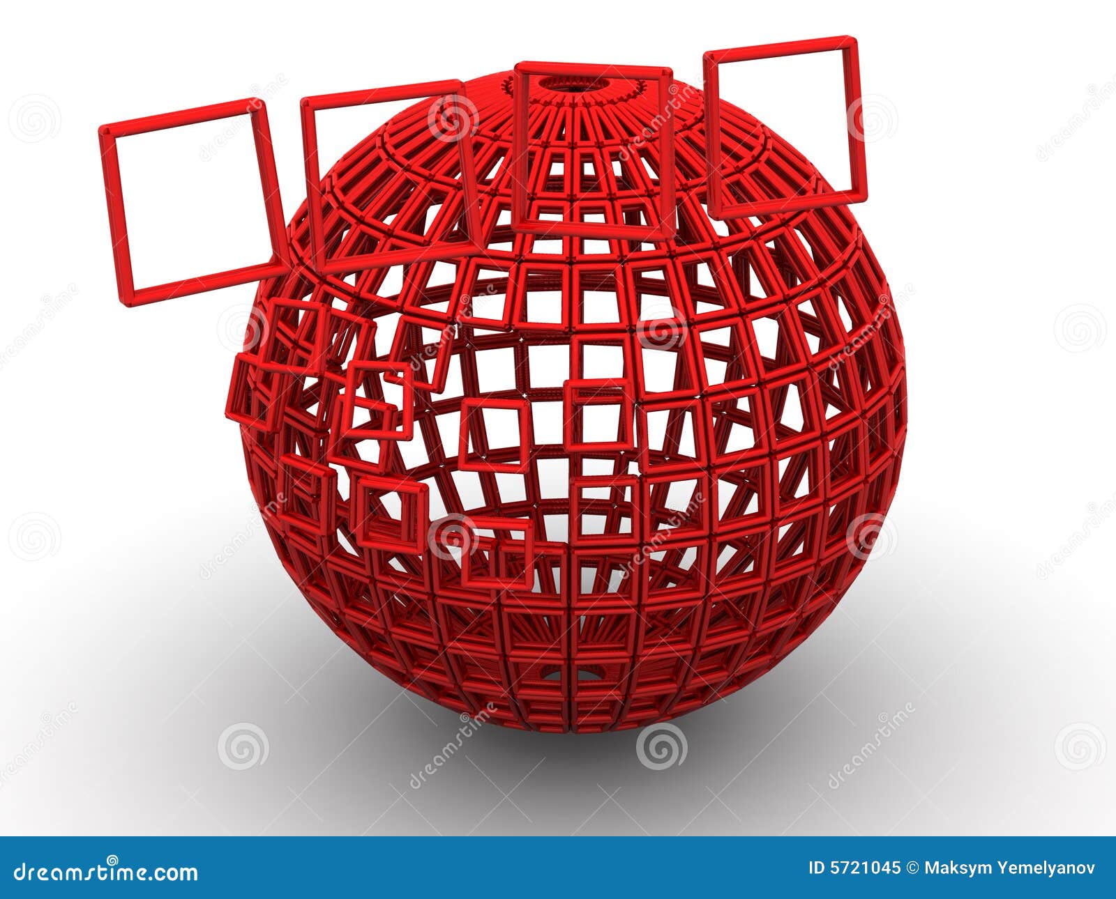 Sphere. 3d stock illustration. Illustration of primitive - 5721045