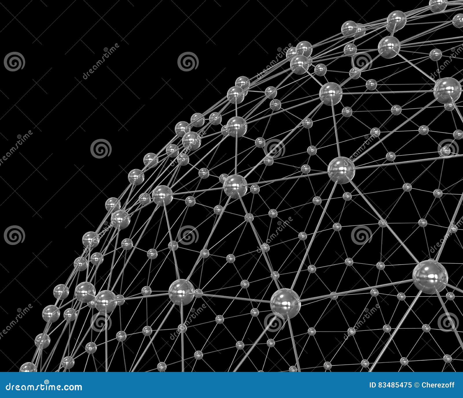 Sphere. Abstract Network Connection Background Stock Illustration ...