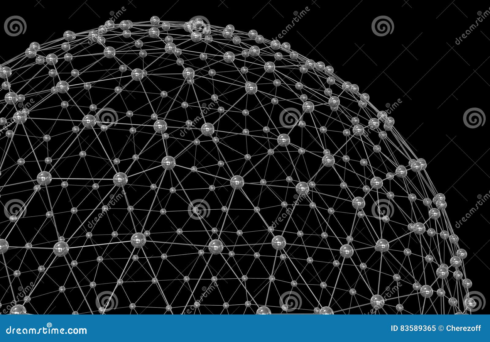 Sphere. Abstract Network Connection Background Stock Illustration ...