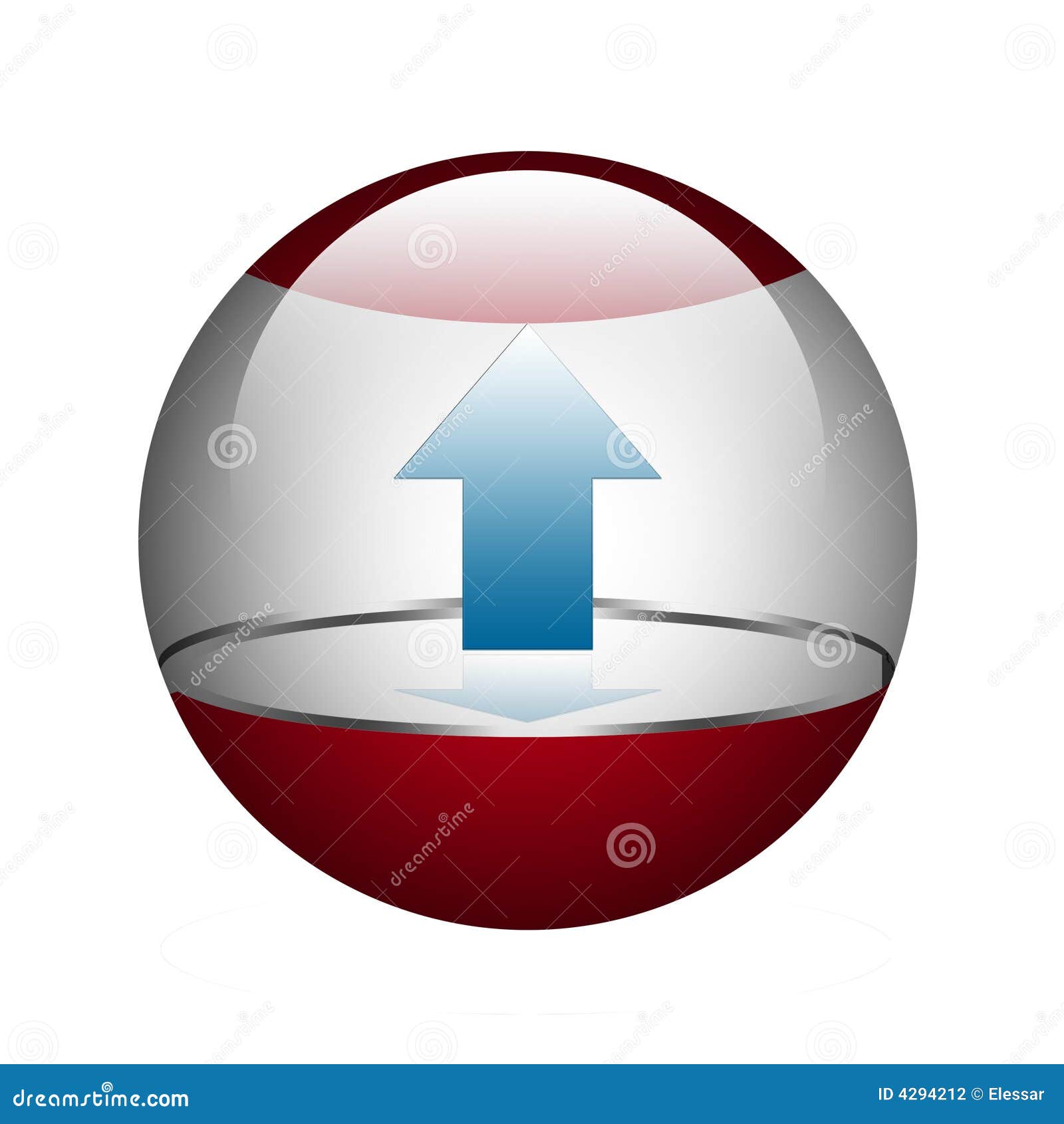 Sphere with arrow. stock illustration. Illustration of white - 4294212