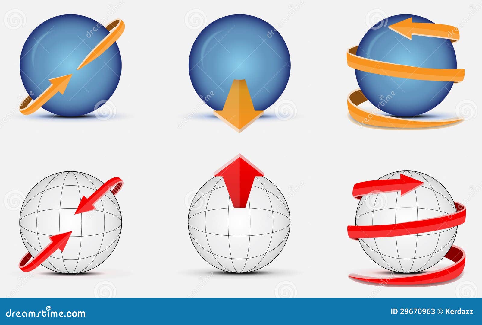 Sphere with arrows stock vector. Illustration of design - 29670963