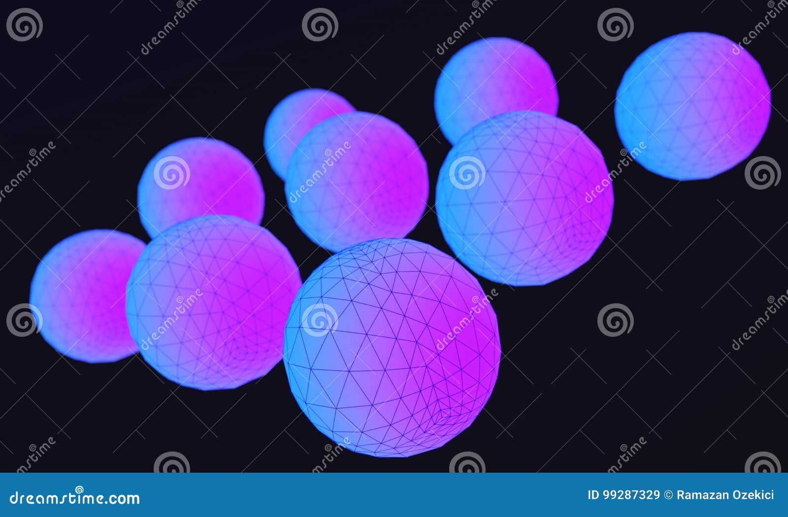 Sphere in the Atom Sphere, 3d Stock Illustration - Illustration of ...