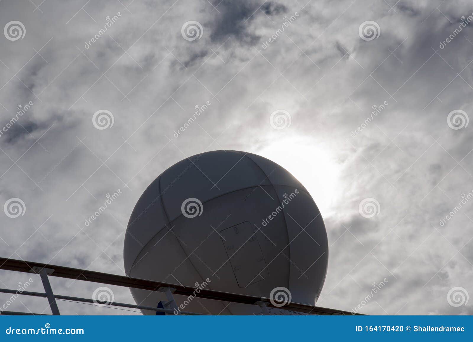 Sphere with a Background of Sky and Sun and Clouds Stock Photo - Image ...